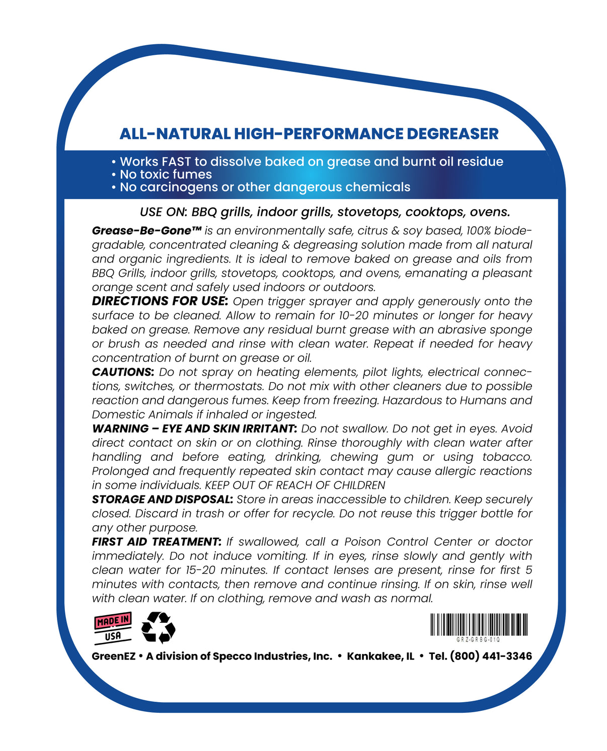 GREASE-BE-GONE™ – GreenEZ